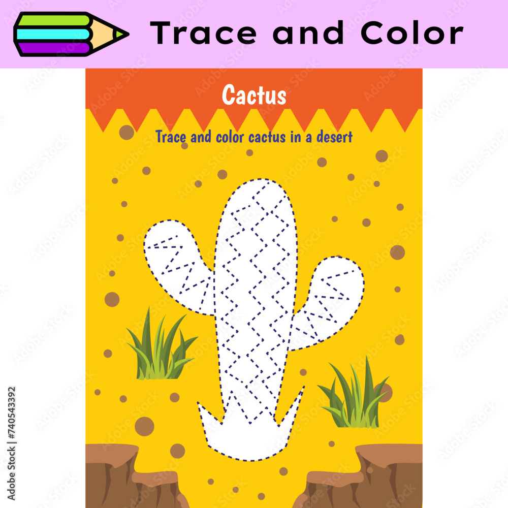 Pen tracing lines activity worksheet for children. Pencil control for ...