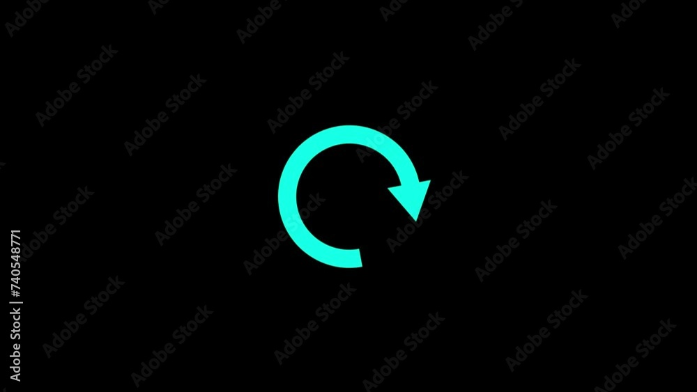 Loading circle animation on black transparent background, More ...