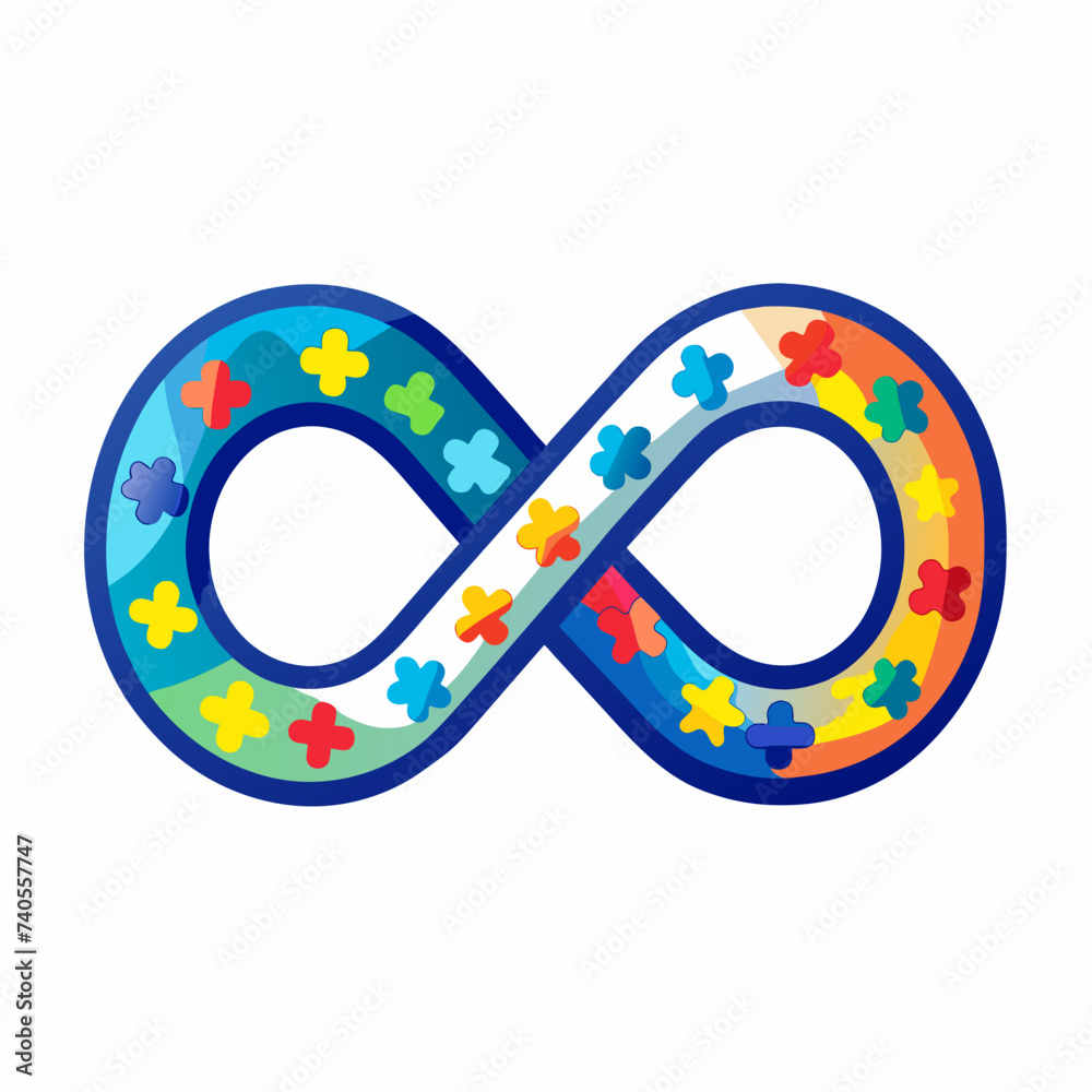 Vetor de Autism Infinity Symbol Vector Illustration on White Background ...