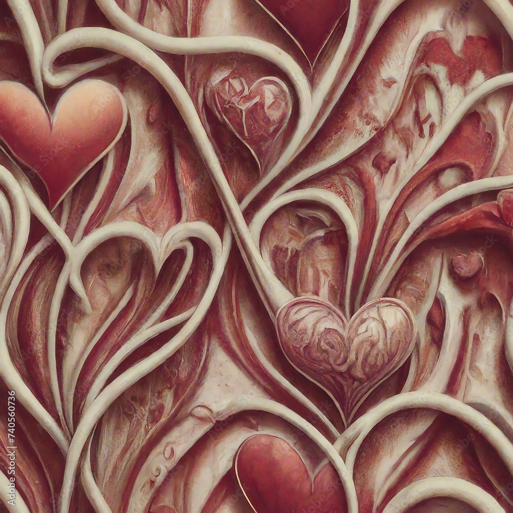 Heartstrings in Abstract Motion Stock Illustration | Adobe Stock