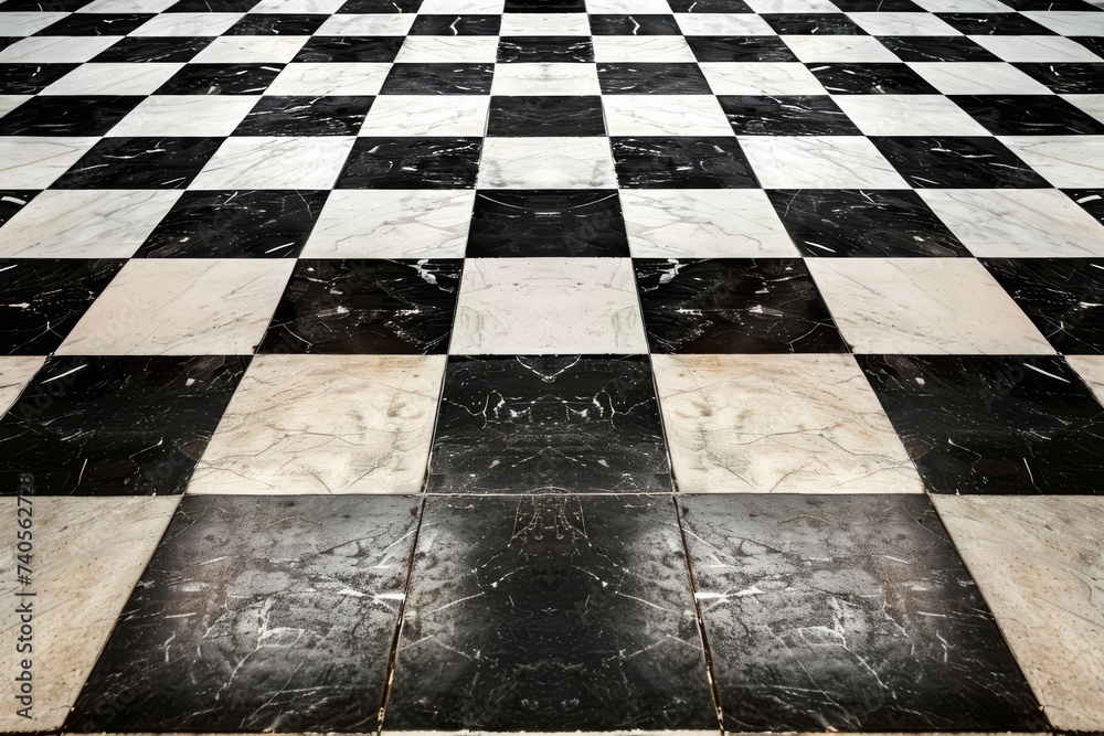 Classic Black and White Checkerboard Pattern - Consists of Number of ...