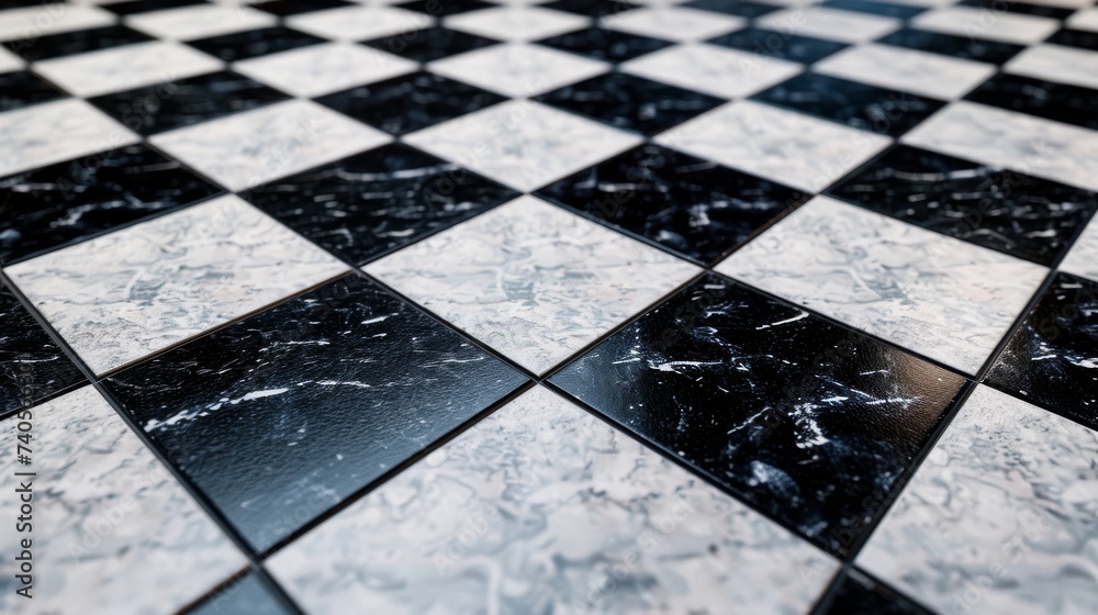 Classic Black and White Checkerboard Pattern - Consists of Number of ...
