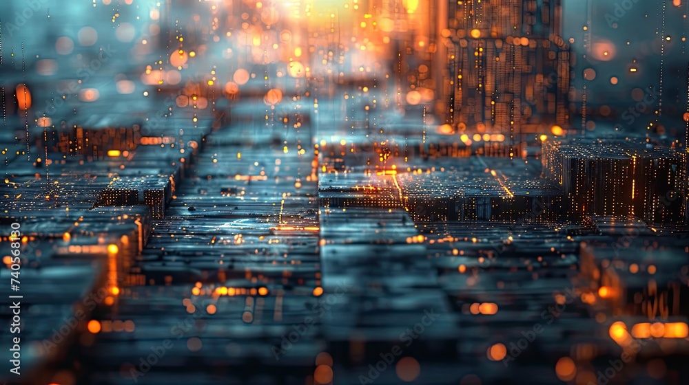 matrix code core futuristic silkscreen printing technology in the style ...