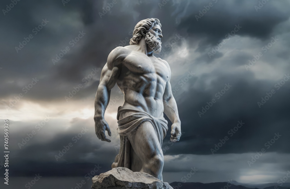 Stoicism concept, sculpture of a stoic, representing philosophy ...