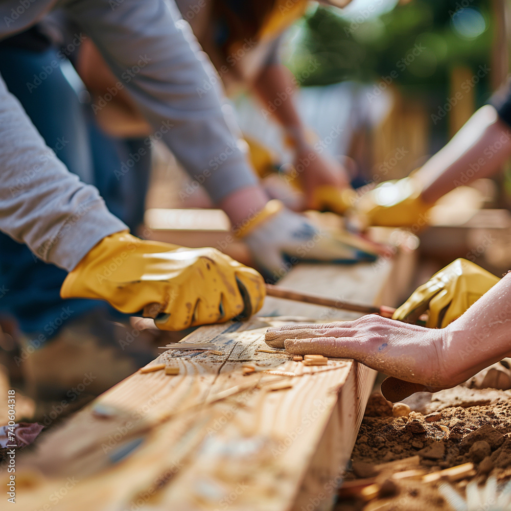 Teamwork in Action: Dedicated Volunteers Collaborating on a Community ...
