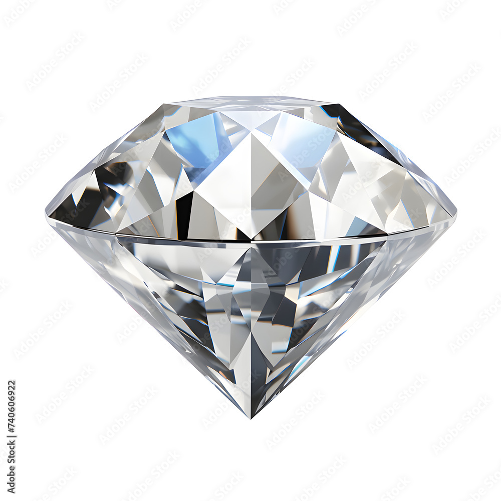 Sparkling light round brilliant cut diamond with shadow and glowing ...