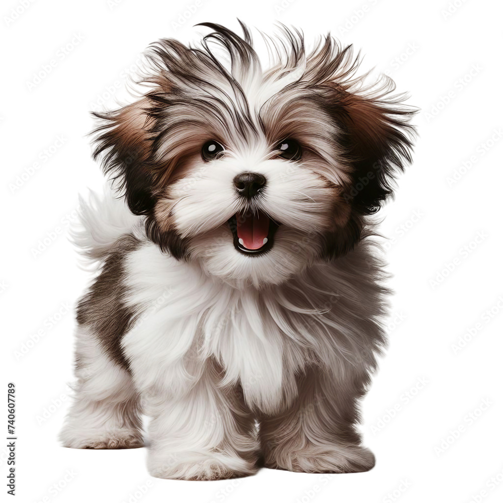 Havanese Dog with Angry Expression Isolated on Transparent Background ...