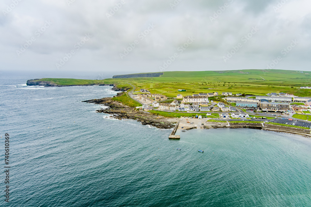 Kilkee, small coastal town, popular as a seaside resort, located in ...