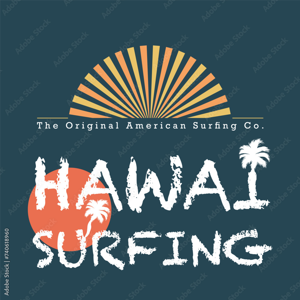 Vintage surf logo design template for surf club, surf shop, surf merch ...