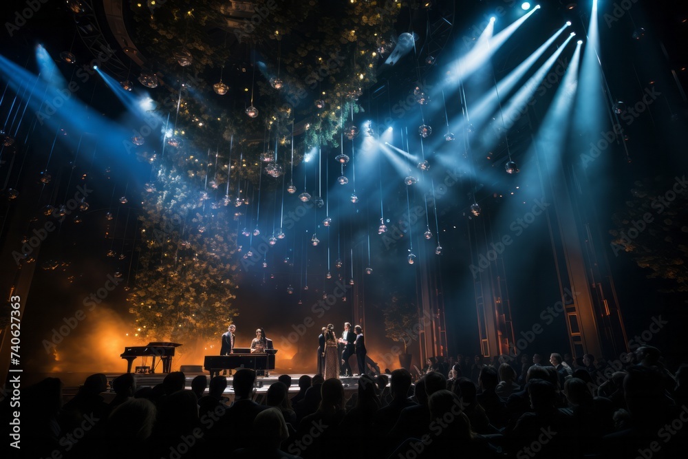 Transform your visuals with the allure of a concert hall background ...