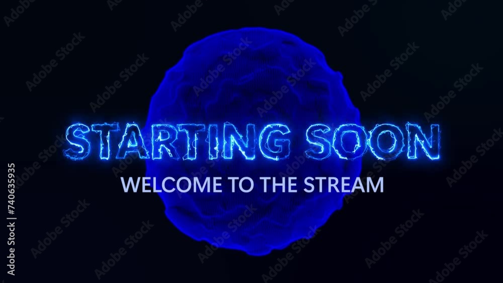 Vidéo Stock Starting soon welcome to the stream banner with freezing ...