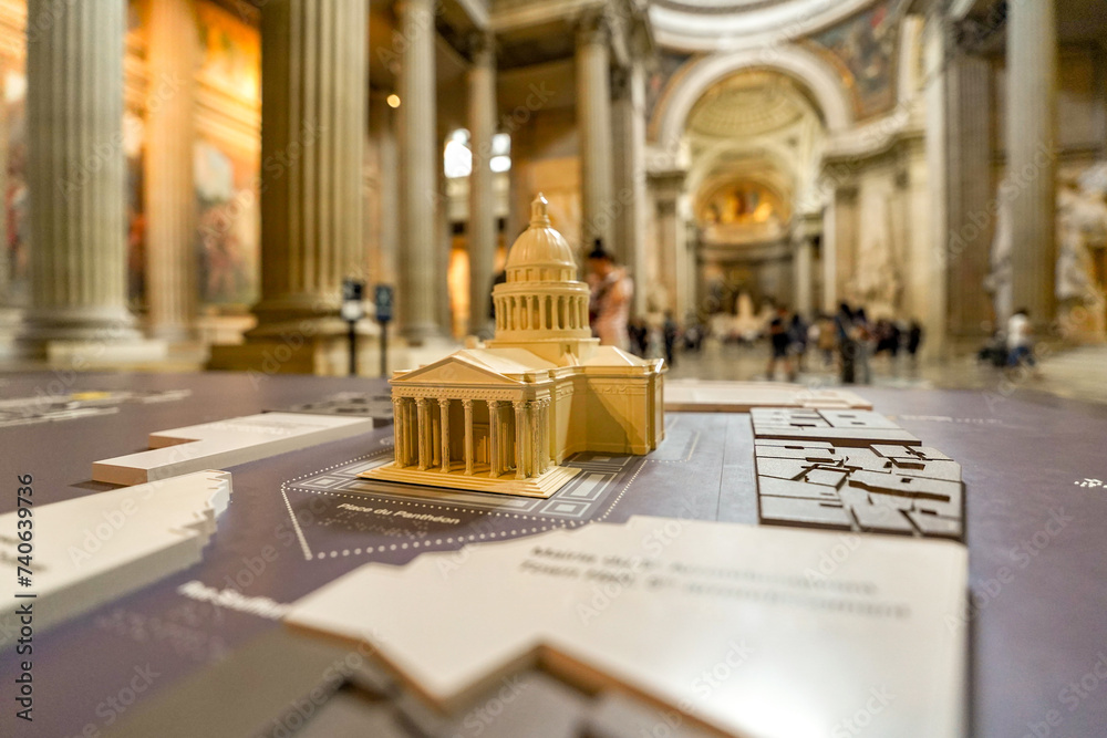 paris france 05 05 2023 : miniature maquette model of the Panthéon ...