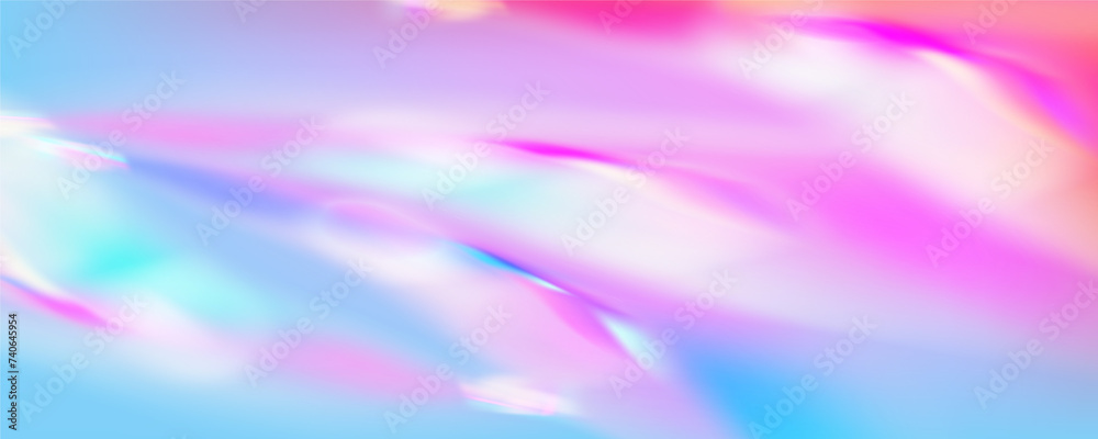 Translucent backdrop features rainbow prism light effect, holographic ...