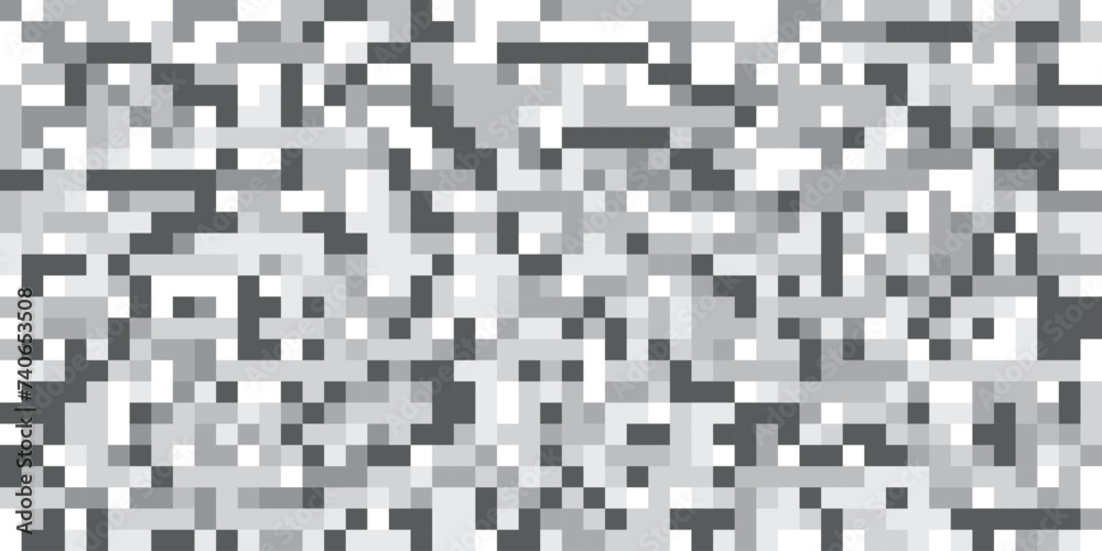Abstract gray pixel background. Pixelated black and white retro texture ...