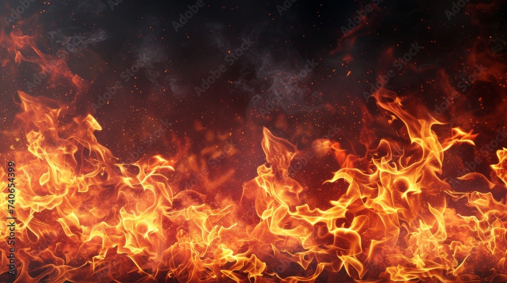Dynamic Burning Fire Texture for Intense and Warm Backgrounds Stock ...