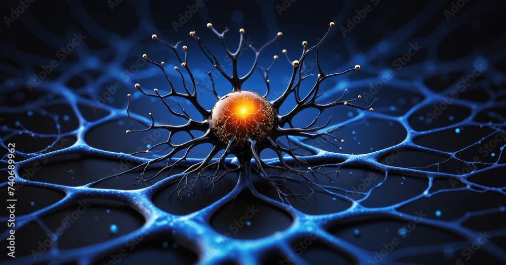 Abstract Neurons and Microglia. Microglial cells are the most prominent ...