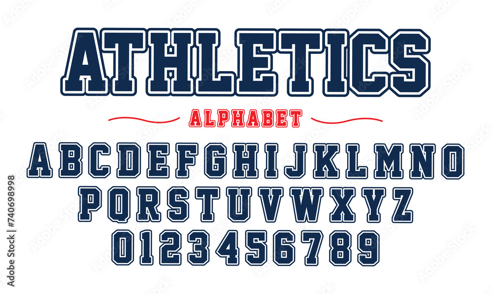 Editable typeface vector. Athletics sport font in american style for ...