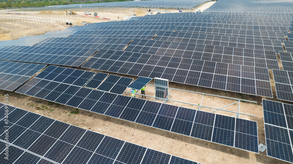 Solar farm with fixed structure and bifacial module very big project ...