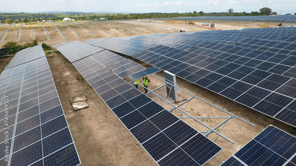 Solar farm with fixed structure and bifacial module very big project ...