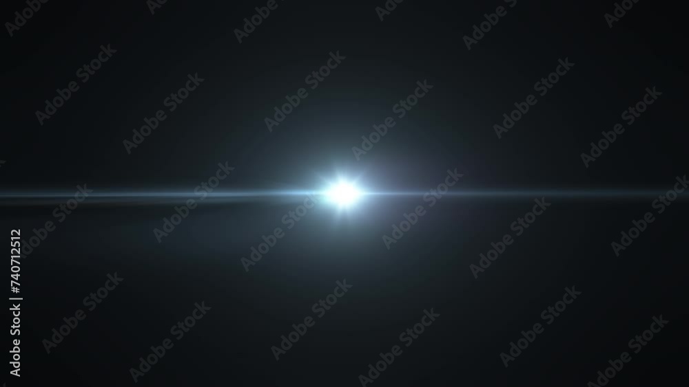 Loop center flickering golw white blue optical lens flares shine light ...