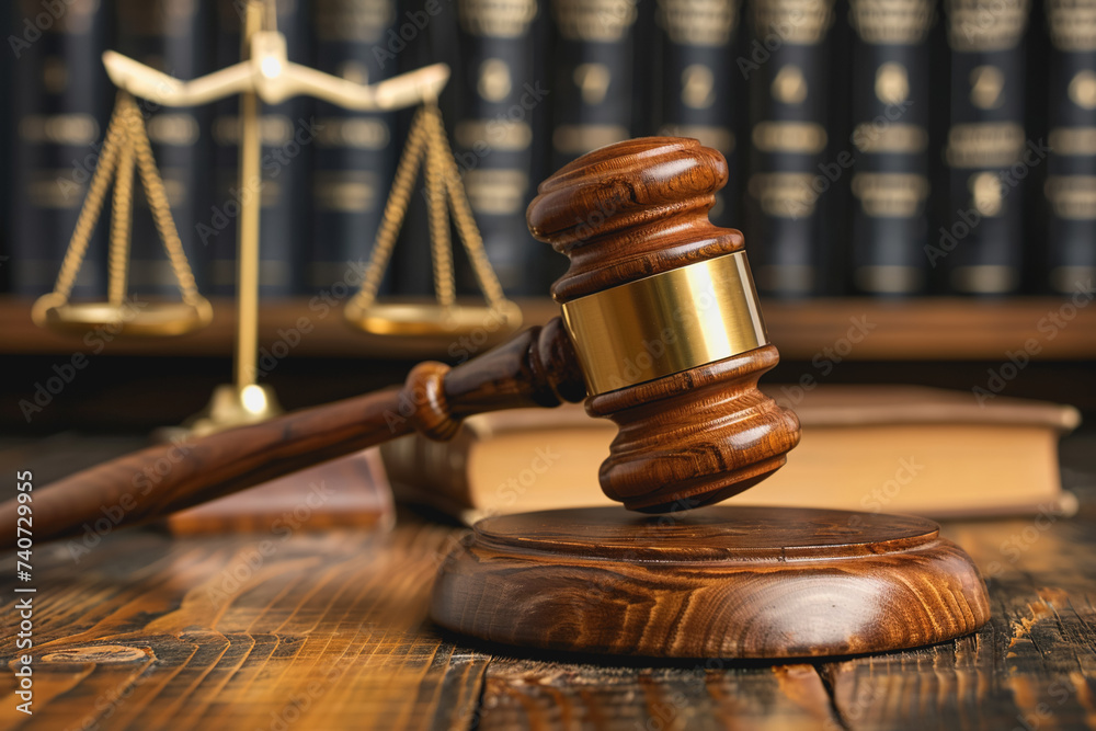 Law theme, Judge gavel, law scales, Law concept of Judiciary ...