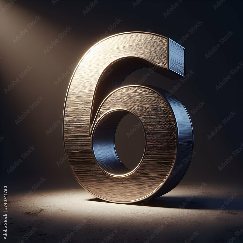 number six on background. Symbol 6 . Invitation for a birthday party ...