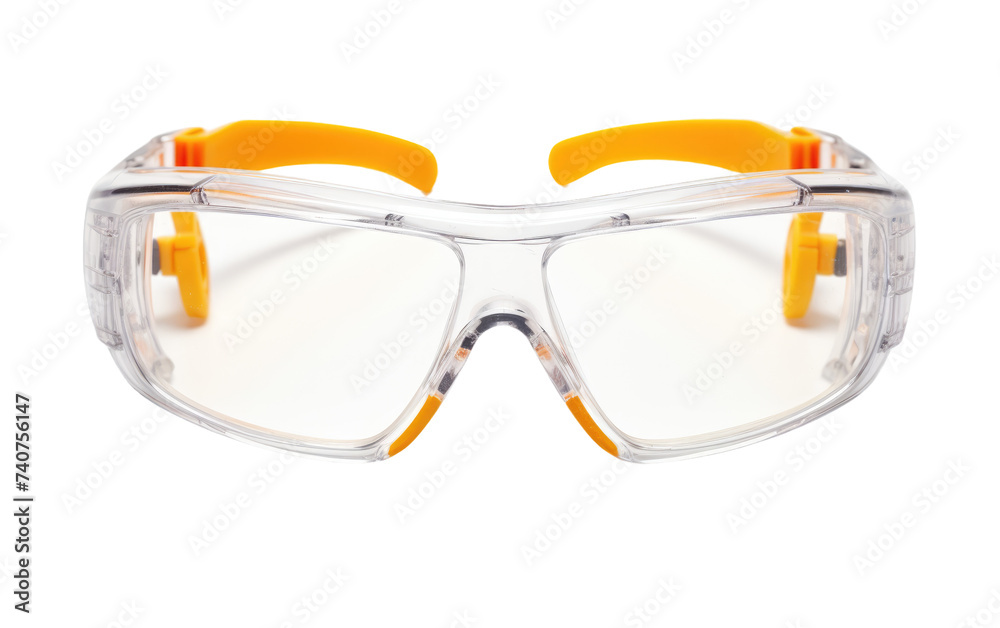 Pair of Safety Glasses. A pair of safety glasses, designed to protect ...