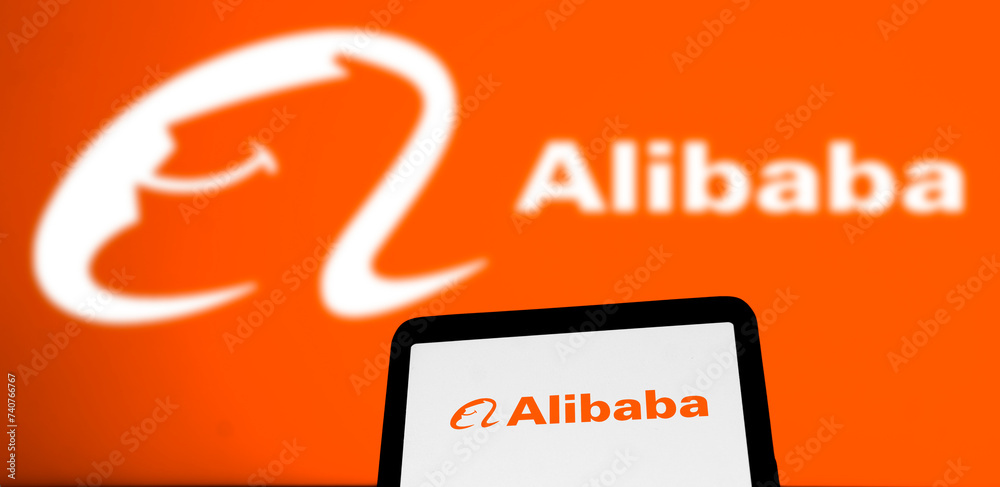 Dhaka, Bangladesh- 11 March 2024: Alibaba logo is displayed on ...