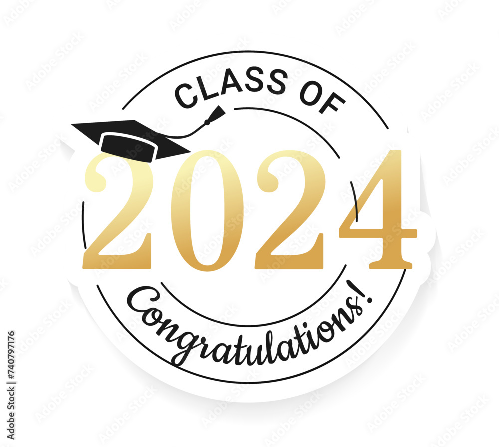 Congratulations graduates class of 2024 with an academic cap in a ...