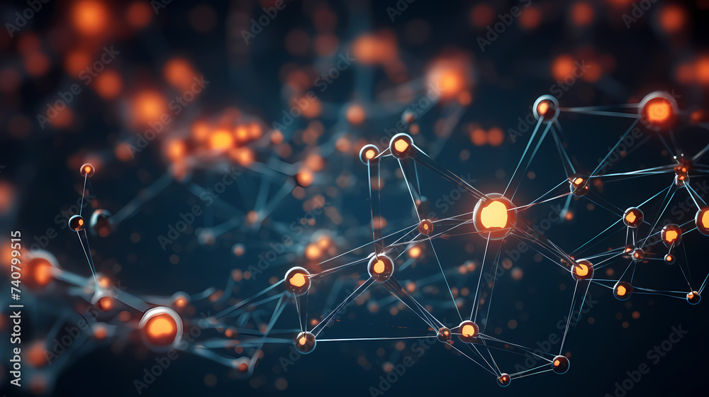 The network structure of chemical bonds at the molecular level consists ...