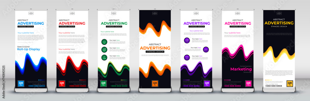 Business vertical roll up banner design for events, presentations ...