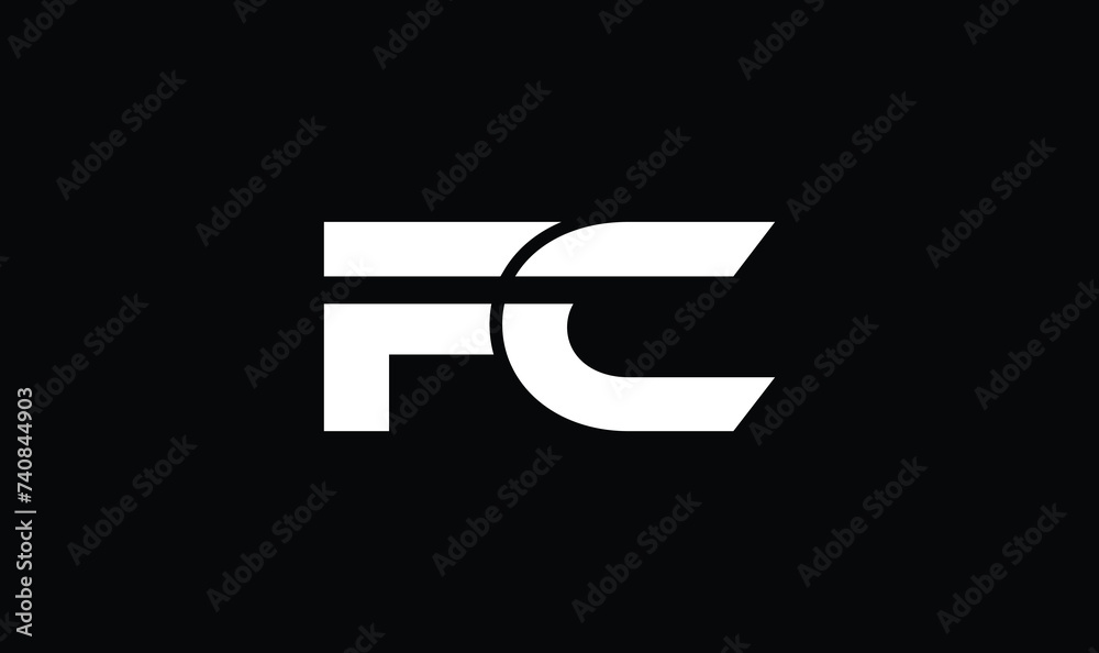 Letter f c company business logo icon template, fc letter logo Stock ...