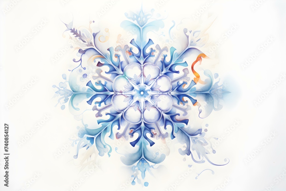Snowflakes: A Basic Colored Pencil Drawing. Concept Snowflakes, Drawing ...