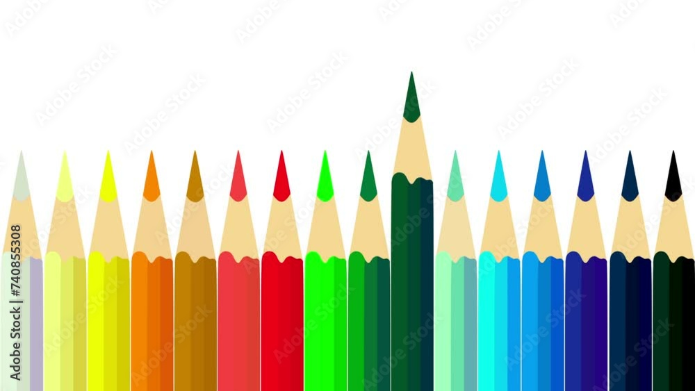 Vidéo Stock Creative color pencils backgrounds, Movement of colored ...