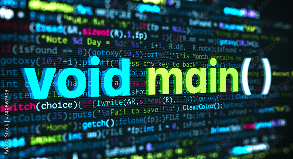 Abstract Modern tech of Programming code screen developer. C ...