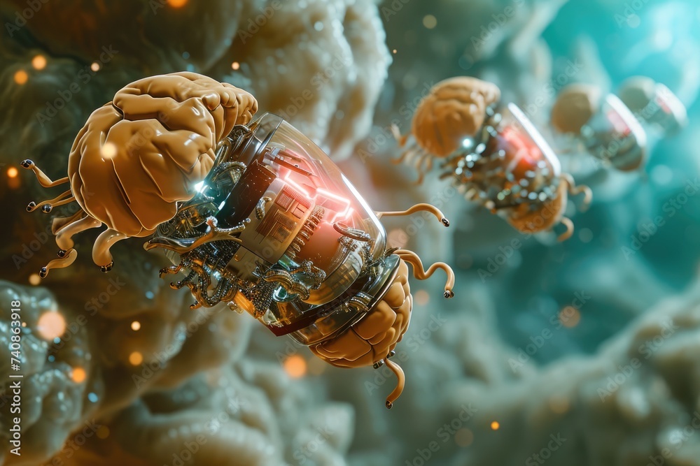 This computer generated image showcases the intricate details of a ...