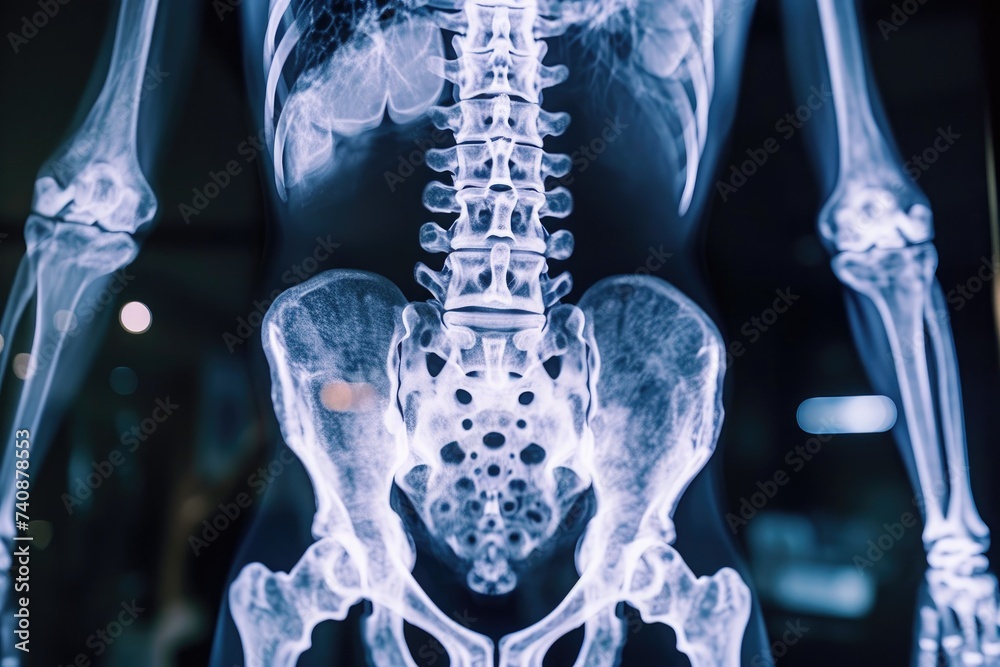 This x-ray image provides a detailed view of the complete human ...