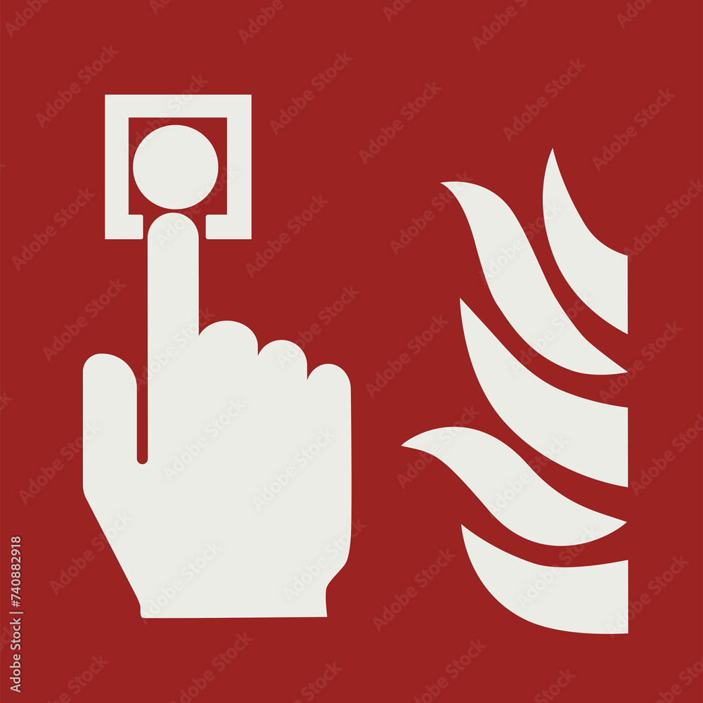 FIRE FIGHTING EQUIPMENT SIGNAL PICTOGRAM, FIRE ALARM CALL POINT ISO ...