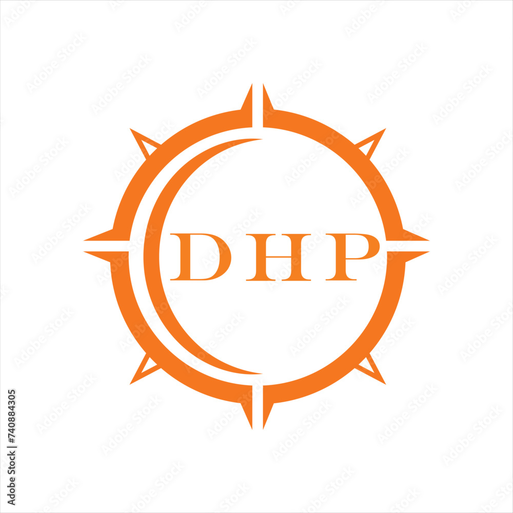 DHP letter design. DHP letter technology logo design on a white background. DHP Monogram logo ...