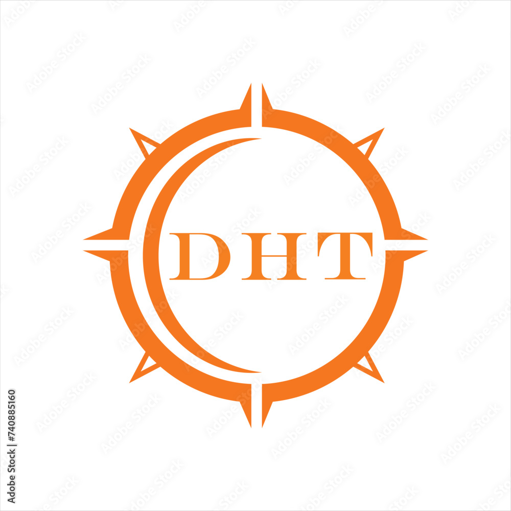 DHT letter design. DHT letter technology logo design on a white ...