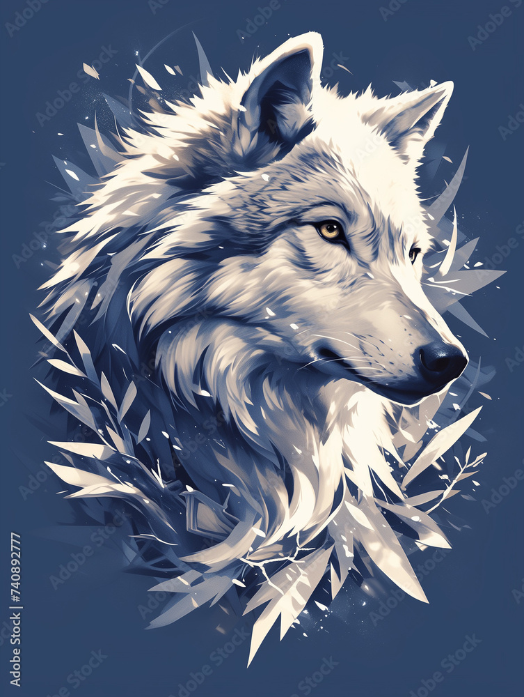 Wolf badge for t-shirt design. Animal wolf concept poster. Creative ...