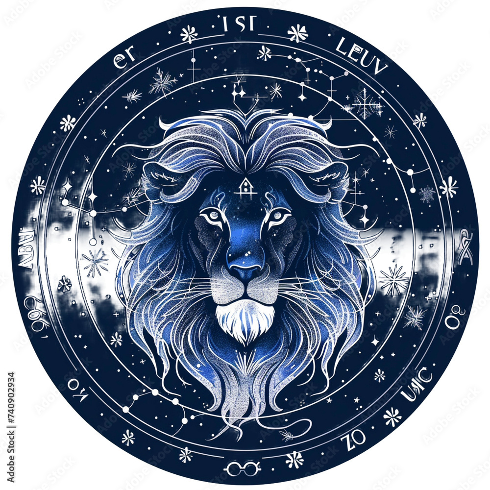 Leo zodiac sign isolated on transparent background - Generative AI ...