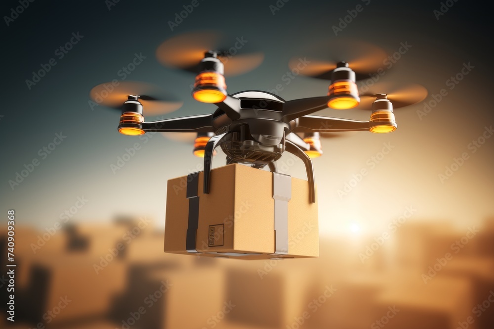 Smart package Drone Delivery electric planes. Box shipping iot parcel ... Smart package Drone Delivery electric planes. Box shipping iot parcel ...