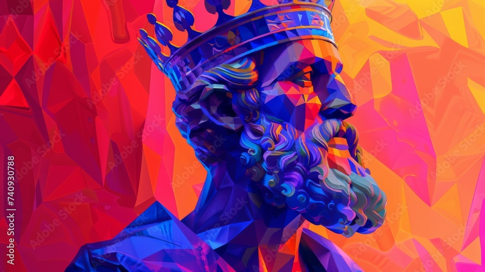 Stylized Portrait of King Solomon: Renowned for Wisdom, Israel's ...