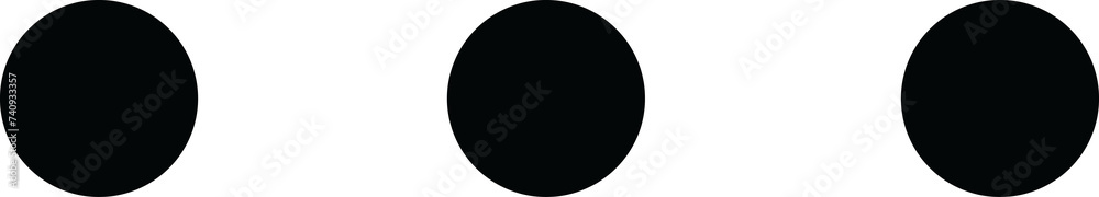 Fill Horizontal Three dots Icon, Three Dots more Icon on transparent ...