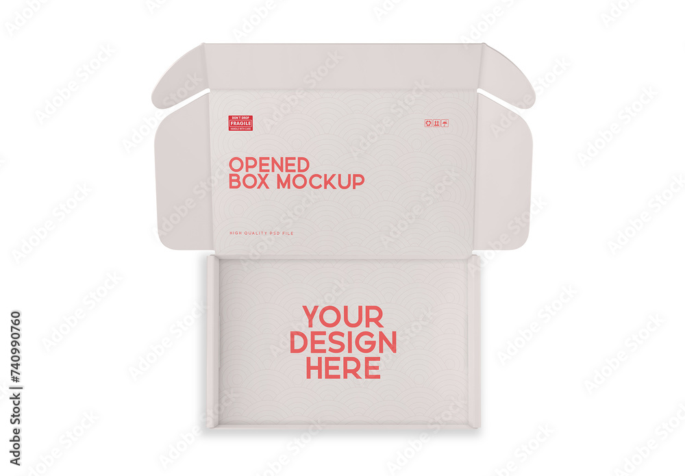 Opened Box Mockup Stock Template | Adobe Stock
