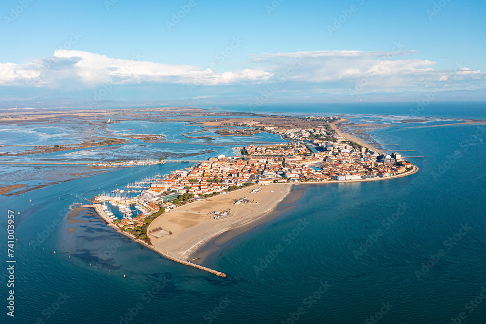 Beautiful Aerial photo of Grado village in Friuli Venezia Giulia region ...