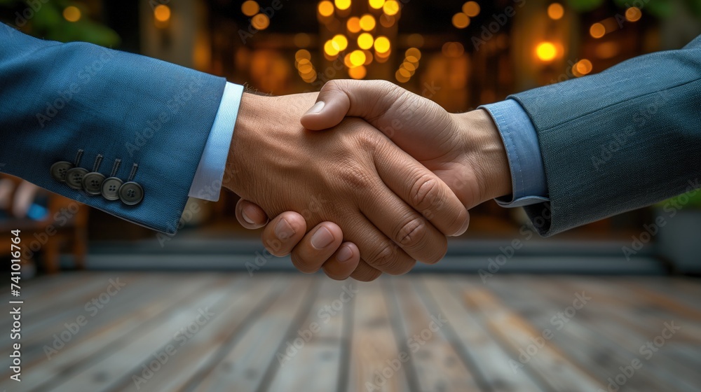Merger or Acquisition Proposal. Handshake between businessman a merger ...