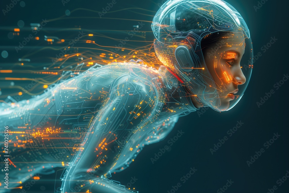 AI in sport. Athletes use smart sports equipment embedded with AI ...