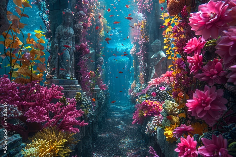 Dive into the depths to behold the mythical lost city of Atlantis, a ...